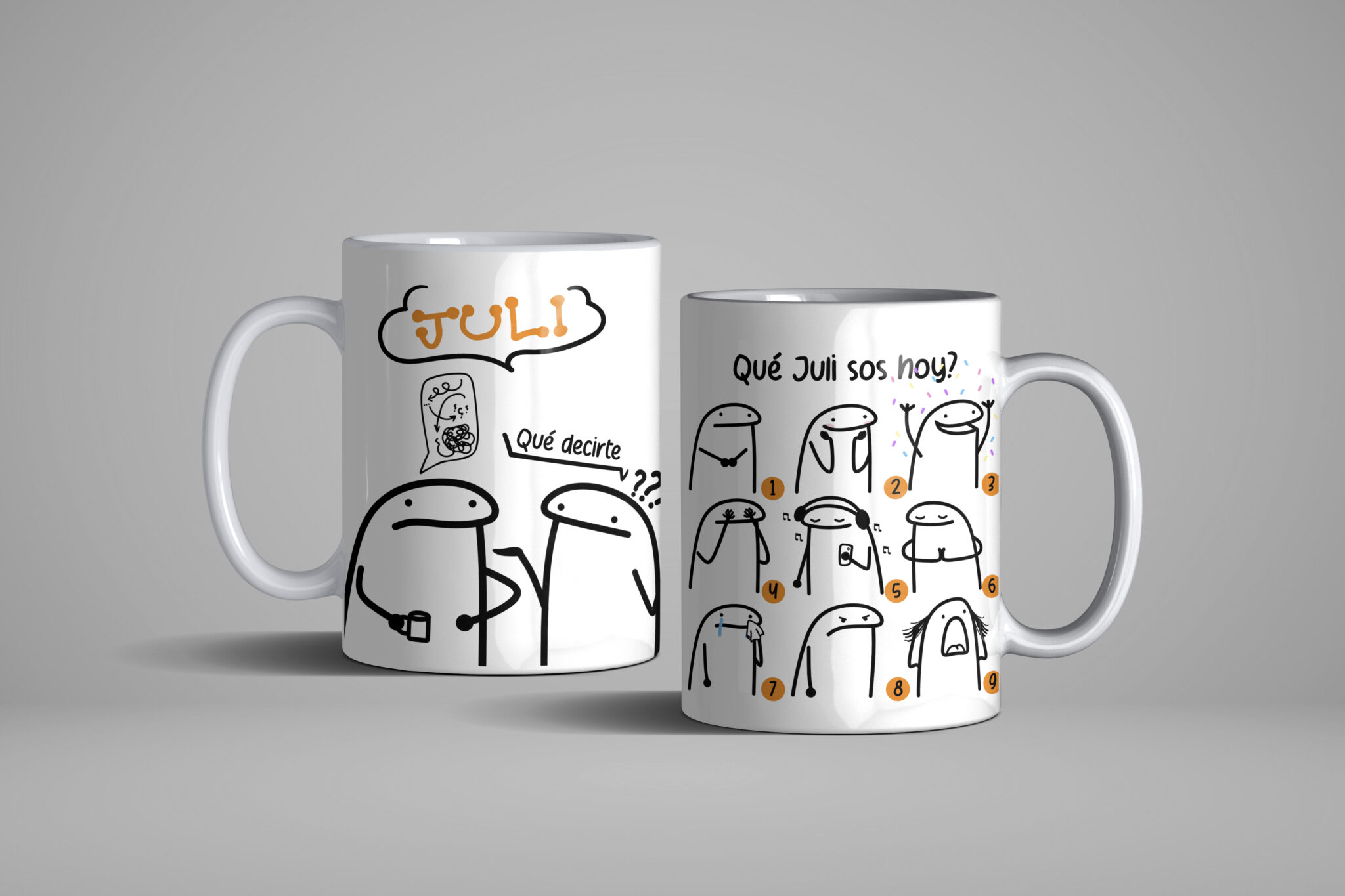 Taza «Flork» (Personalizada) – Pasto Naranja